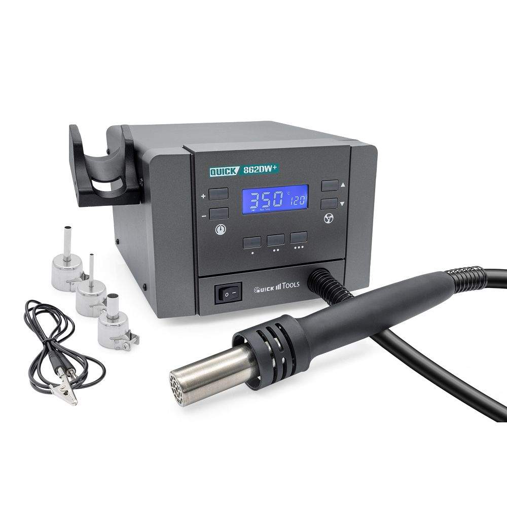 Quick 862DW+. Heißluft-Reworkstation digital 1000W, 230V, 60 L/min ...