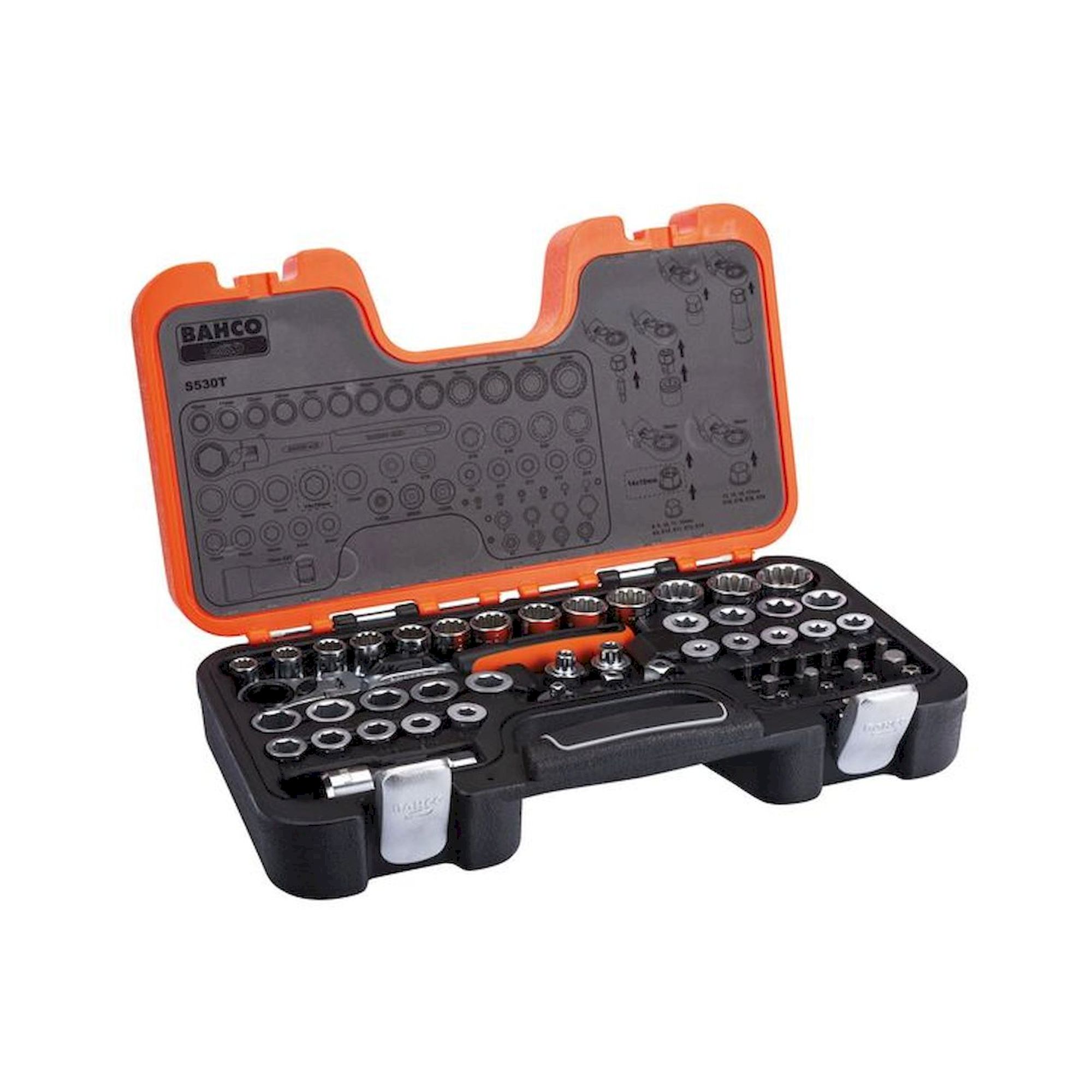 Bahco S530T. Cannulated socket wrench set with swivel head ratchet and ...