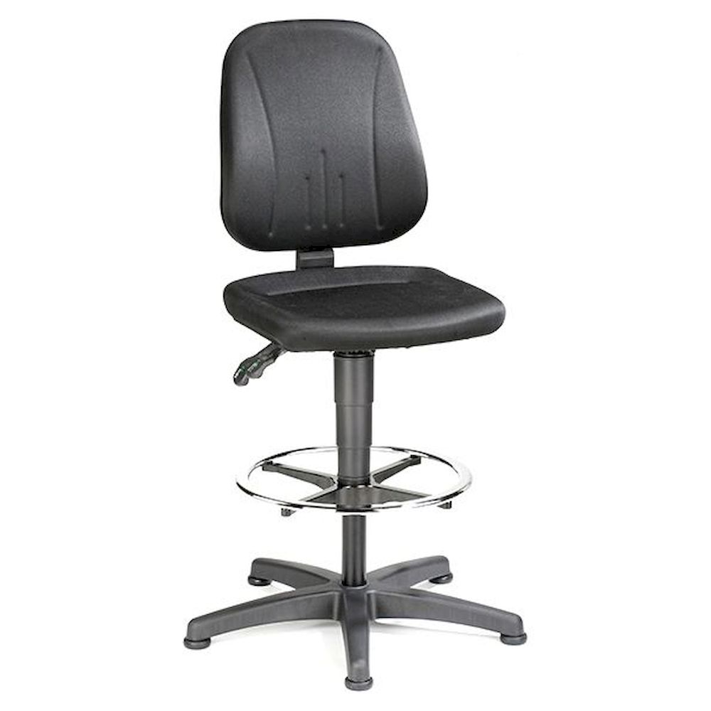 Bimos 9651-CI01. Work chair Unitec 3, with glider and foot ring, fabric ...