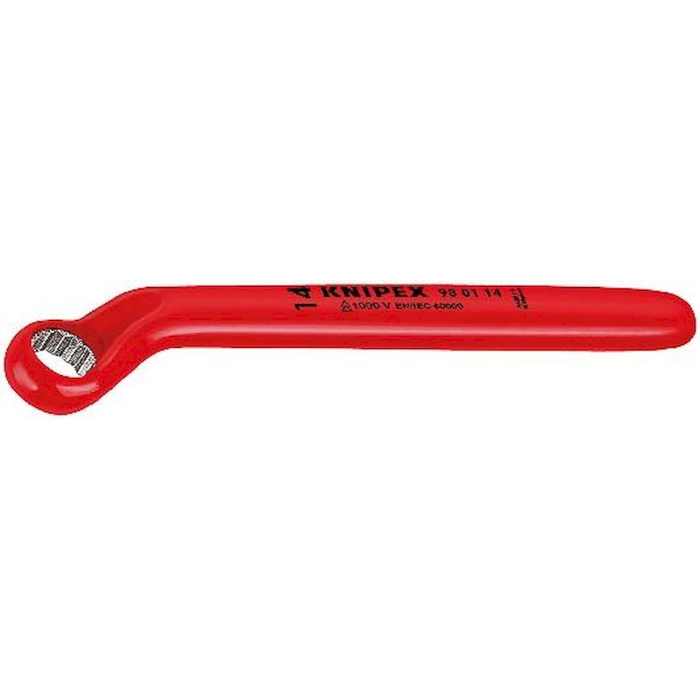 Knipex 98 01 24. Ring spanner, chrome-plated, cranked, wrench size 24 ...