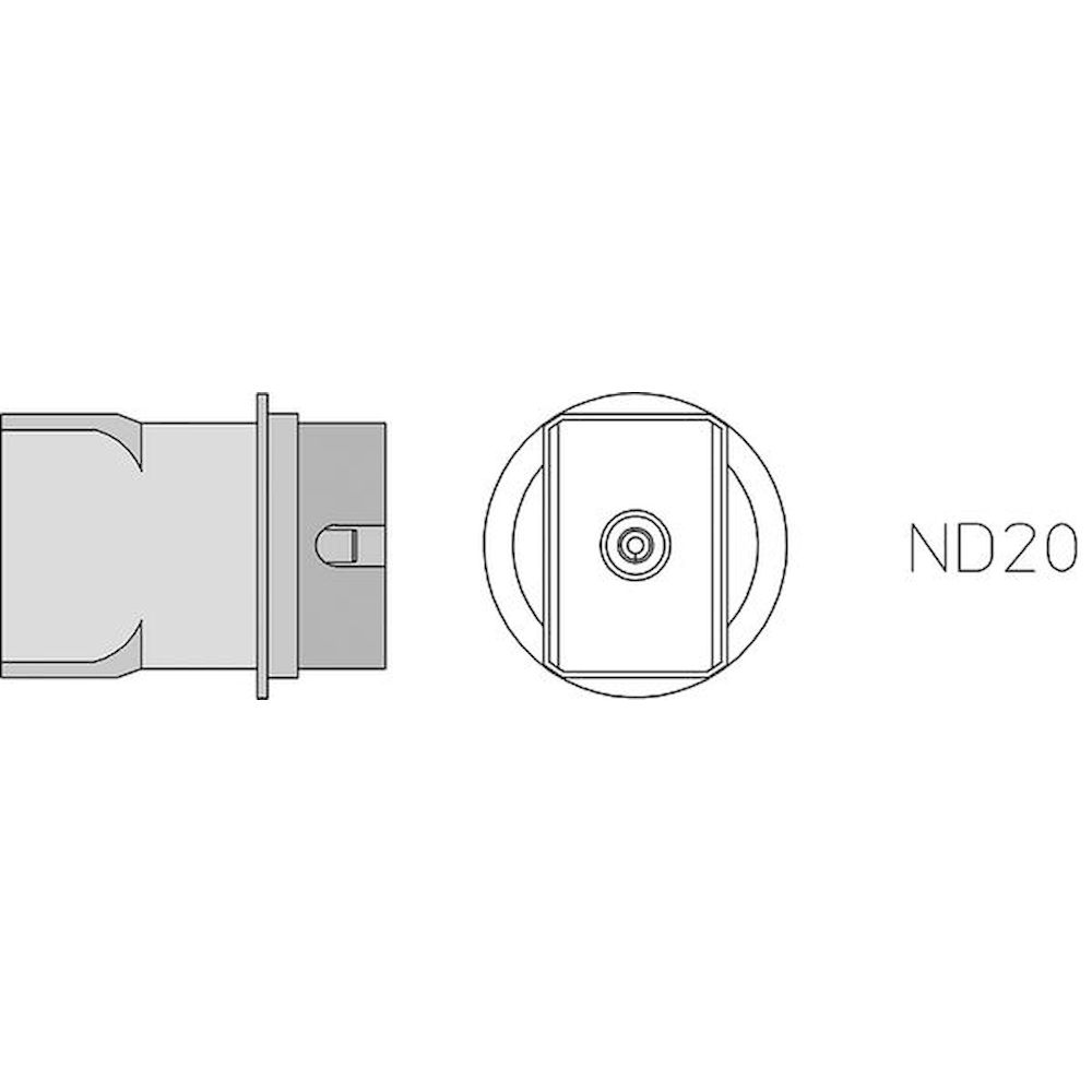 Weller T0058736840N. ND20 Heißluft Dualdüse, 21,5x14,8 mm, 2 Seiten beheizt kaufen bei A1-ESD